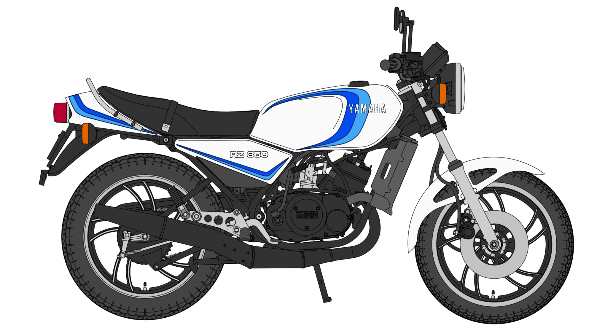 【予約する】 1/12 ヤマハ RZ350（4U0）（1981） [BK15] - 2,992円 : ホビーショップ サニー, 下北沢にあるプラモデルとTOYのお店です。
