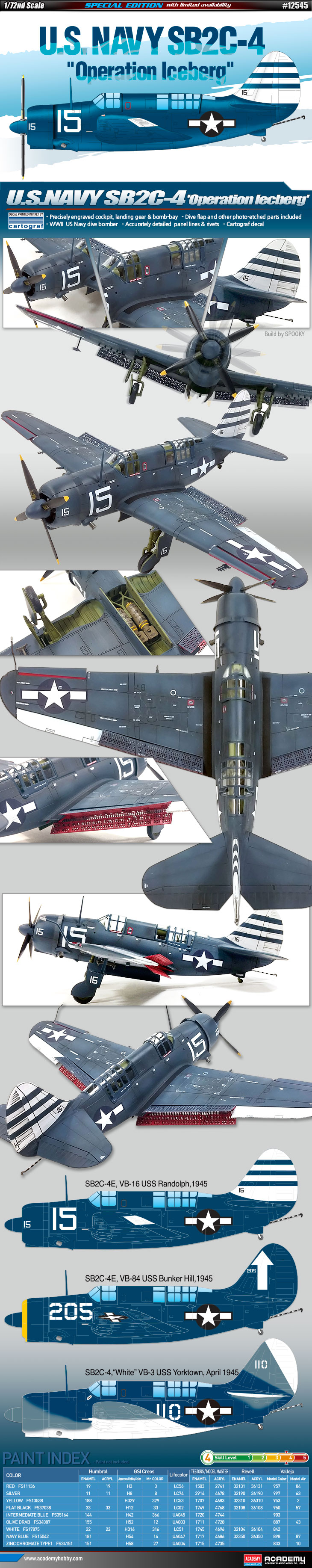 1/72 SB2C-4 ヘルダイバー アイスバーグ作戦 [12545] - 2,464円 : ホビーショップ サニー, 下北沢にあるプラモデル ...