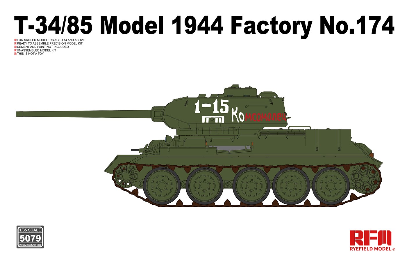 1/35 T-34/85 Mod 1944 第174工場 アングルジョイント砲塔バリエーション [RFM5079] - 6,952円 ...